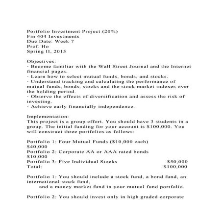 FIN 340 Final Project Scenarios and Tables You will u.docx