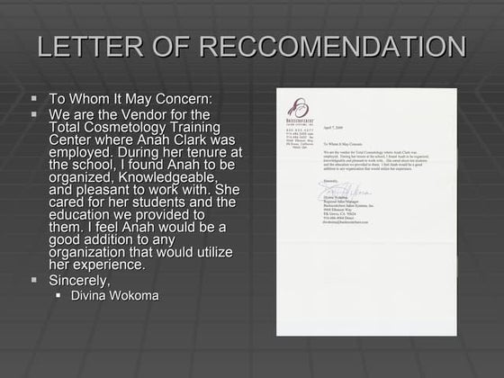 Letter of Recomendation | PDF