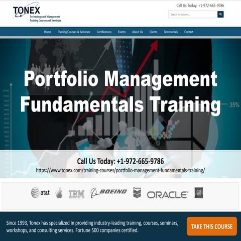 Portfolio Management Fundamentals Training | PPT