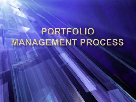 portfolio management PPT | PPT