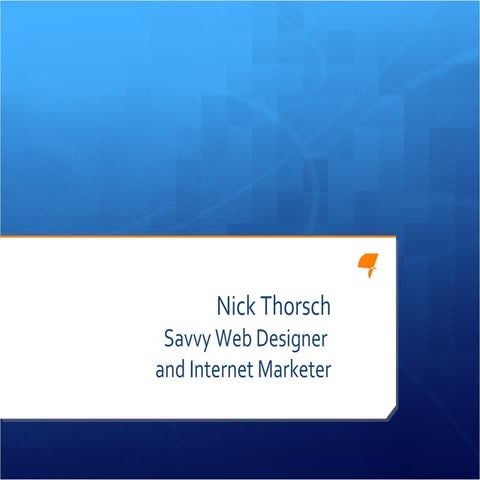 Portfolio Of Nick Thorsch | PPT