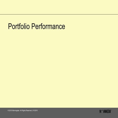 Portfolio Performance | PPT
