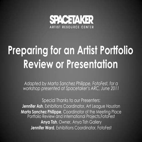 Preparing for an Artist Portfolio Review or Presentation | PPTX ...