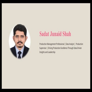 A results-driven Production Management Professional and Data Analyst ...