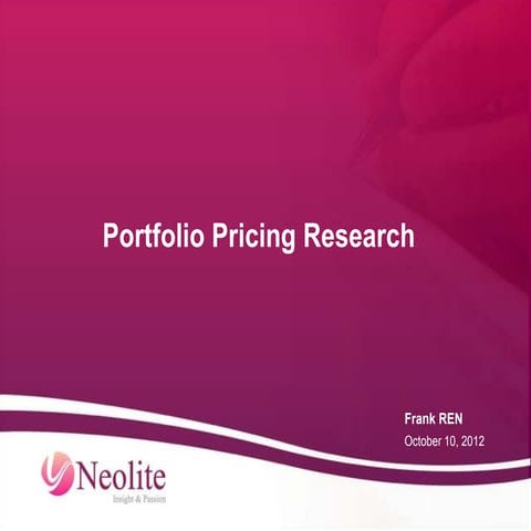 Portfolio pricing research | PPTX