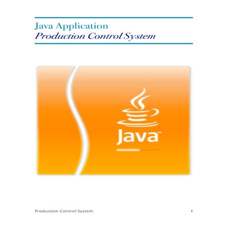 Java Application Portfolio(Production control system) | PDF