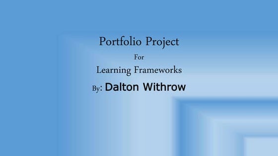 Portfolio project educ1300 | PPT