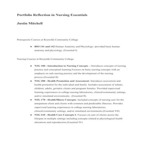 Portfolio Reflection in Nursing Essentials.pdf