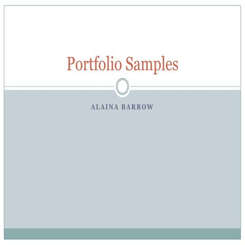 Portfolio Samples | PPTX