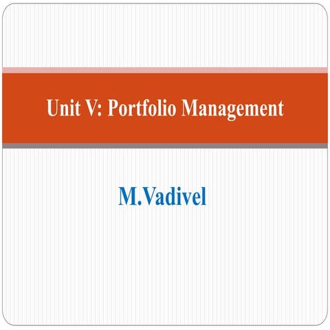 Portfolio selection | PPTX