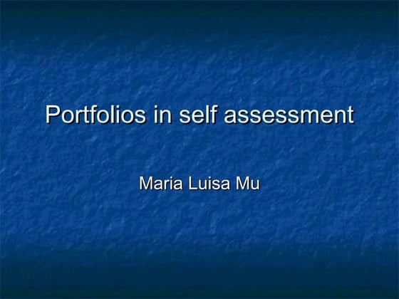 5.4 STAGES IN IMPLEMENTING PORTFOLIO ASSESSMENT | PPTX