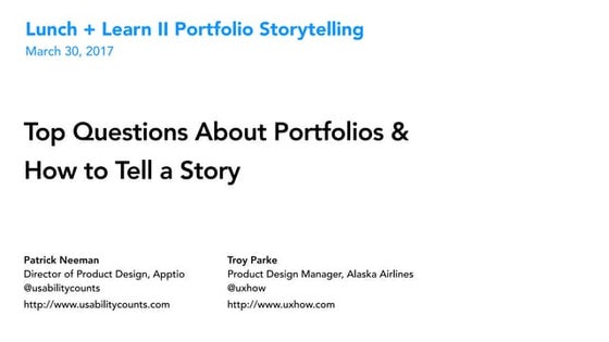 UX Portfolios: How to tell your story | PDF | Technology & Computing
