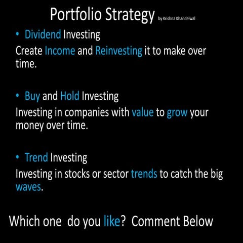 Portfolio strategy | PPT
