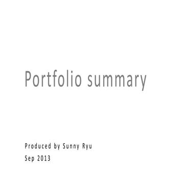 Portfolio sunny ryu | PPT