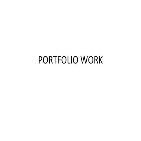 Portfolio Work | PPT