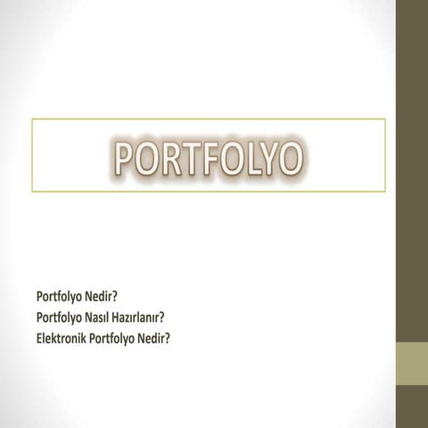 Portfolyo | PPTX