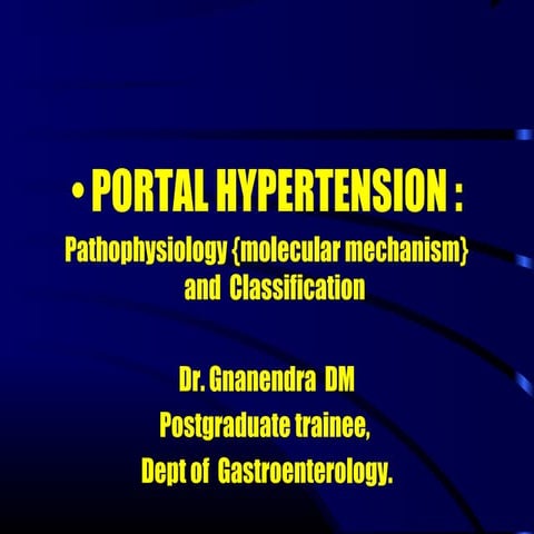 portal hypertension..classification and pathophysiology. | PPT