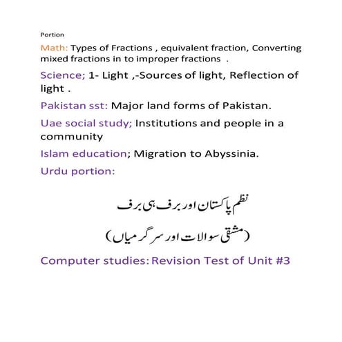 Portion | DOCX | Science