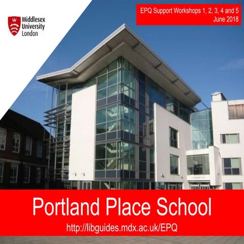 EPQ Workshop 1: Thinking about resources | PPTX