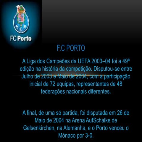 Porto final 2004 | PPT