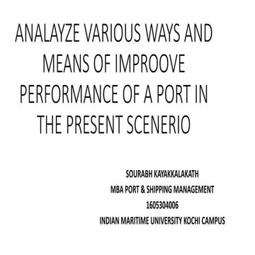 Port performance | PPTX