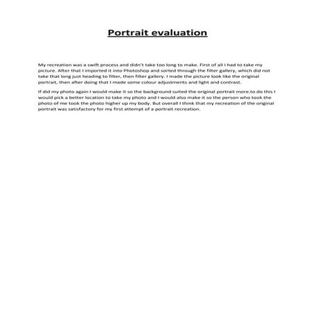 Portrait evaluation | DOCX