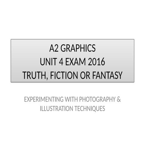 photography Portrait experimental approaches | PPTX