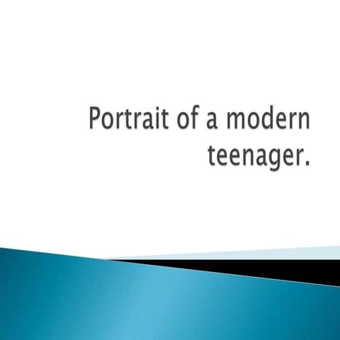 Portrait of a modern teenager. | PPT