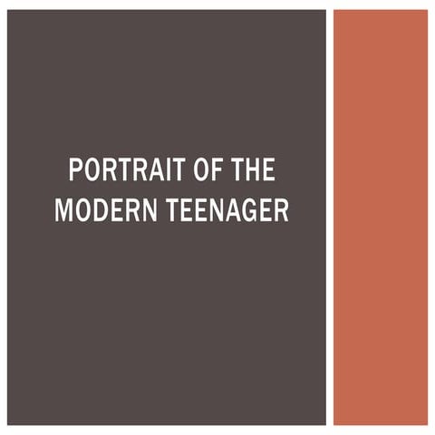 Portrait of the modern teenager | PPT
