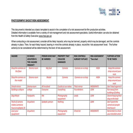 Risk Assessment | DOCX