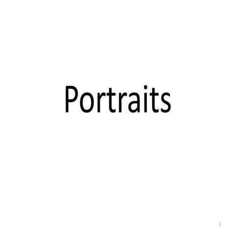 Portraits | PPTX | Women\'s Clothing | Women\'s Fashion