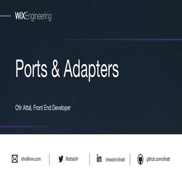 Ports and Adapters Architecture - solid | PPT