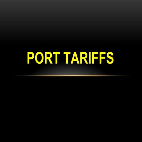 Port tariff | PDF