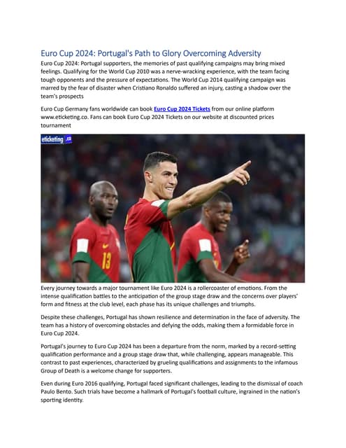 Preparing for Euro Cup 2024 Portugal's Friendly Match Schedule Unveiled ...