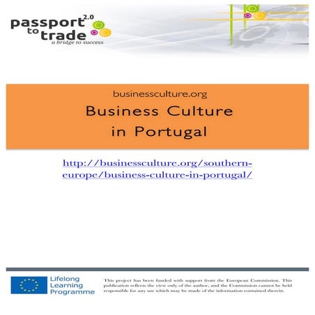 Portuguese business culture guide - Learn about Portugal | PDF