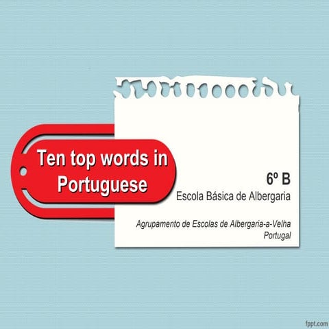 Portuguese words | PPT