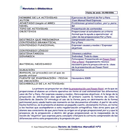 Por y para ejercicios | PDF