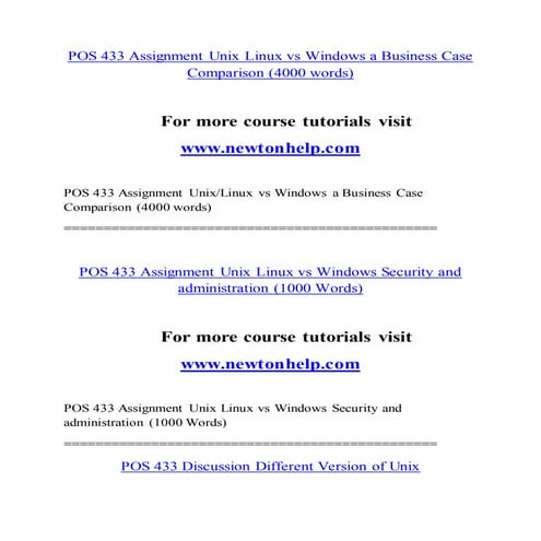 POS 433 Creative and Effective/newtonhelp.com