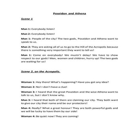 Poseidon and athena | PDF