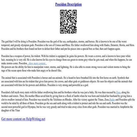 Poseidon Description | PDF