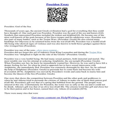 Poseidon Essay | PDF