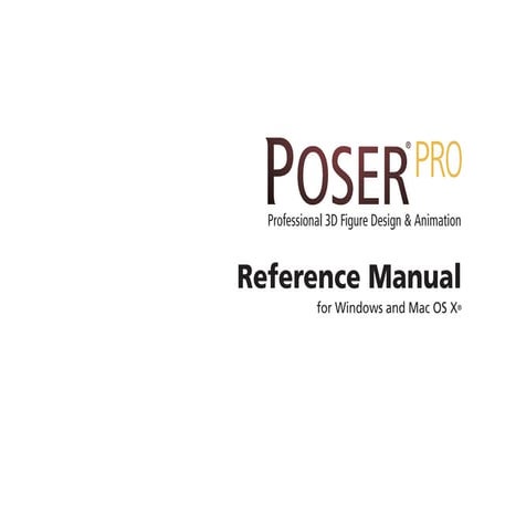 Poser pro reference manual | PDF