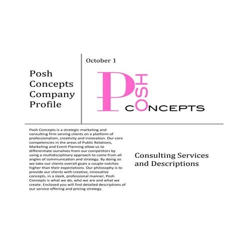 Posh Concepts Company Profile | PDF