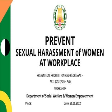 POSH (Prevention of Sexual Harassment) Training – Awareness and ...
