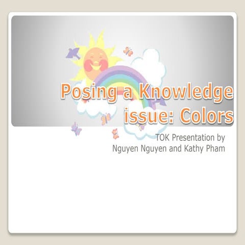 Colors and Theory of Knowledge | PPTX