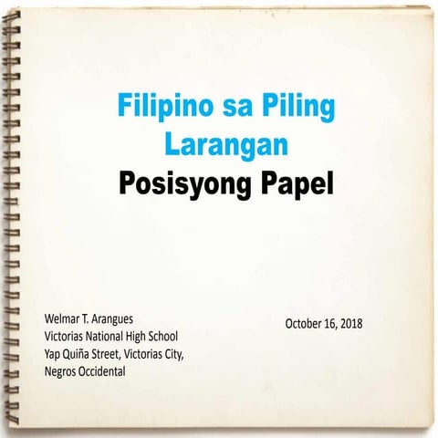 Halimbawa Ng Posisyong Papel Posisyong Papel Ng Mga Miyembro Ng