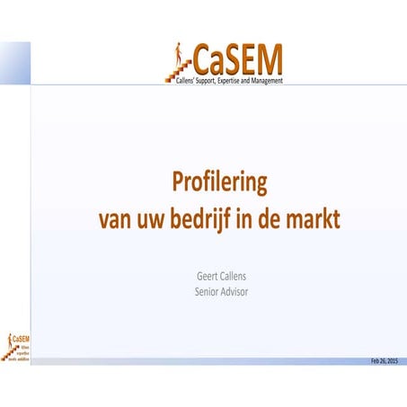 Positioneren van Uw bedrijf in de markt | PPT