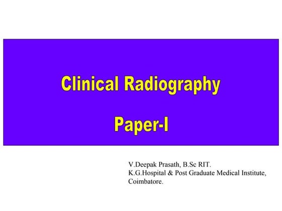 Chest radiography ppt | PPTX | Death, Injury, or Military Conflict ...