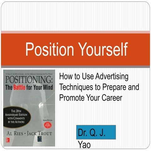 Position Yourself: How to Use Advertising Techniques to Prepare and ...