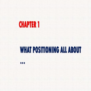 Positioning chapter 1 new | PPT